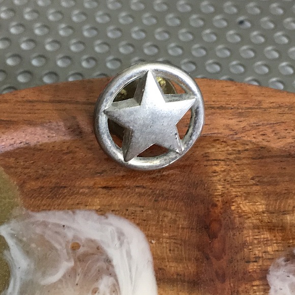 Hand Crafted | Accessories | Vtg Star Metal Tie Tan Pin | Poshmark